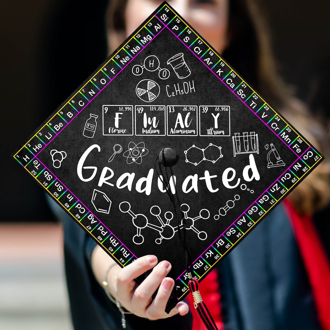 Personalized Chemistry Teacher Graduation Cap Topper, Custom Cap ...
