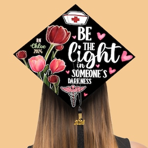 Registered Nurse Graduation Cap Topper, RN Nurse Grad Cap Decorations ...