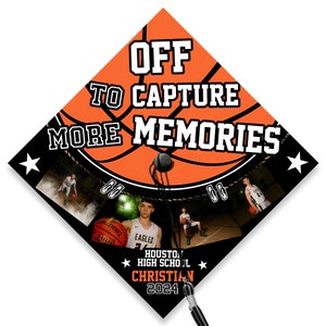 Custom Basketball Senior Grad Cap With Photo, High School Basketball ...