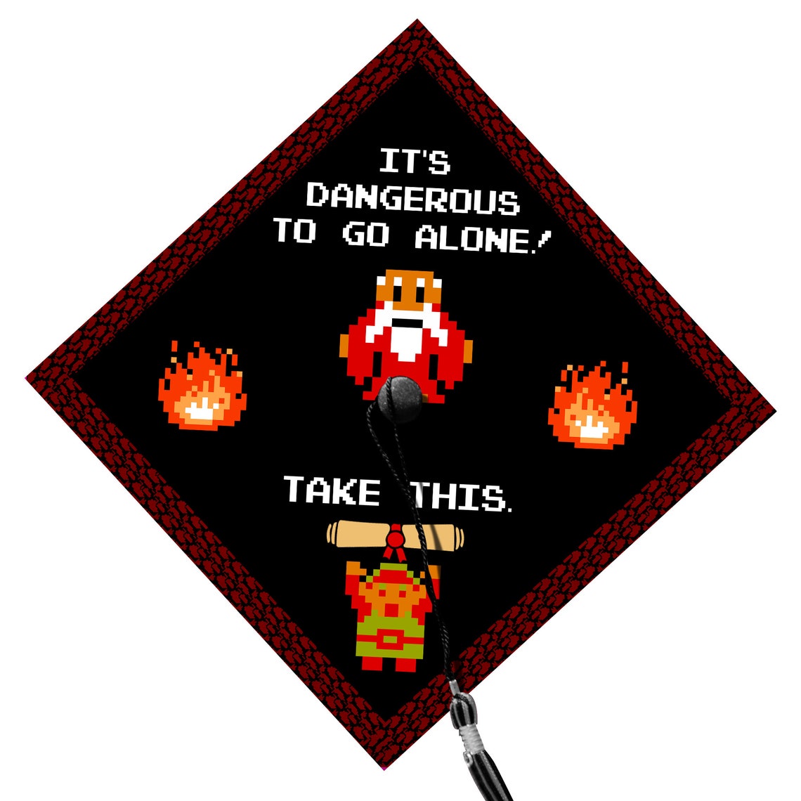 Legend of Zelda Printed Graduation Cap Topper Funny Grad Cap - Etsy