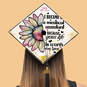 Personalized Medical Assistant Graduation Cap Topper, Custom RN Cap ...