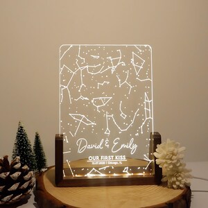Personalized Star Map Night Light Gifts, Custom Valentines Gift for ...
