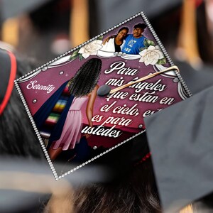 Personalized Memorial Grad Cap Topper, Custom Photo Memorial Cap ...
