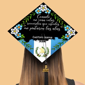 Custom Guatemala Graduation Cap Topper, Latina Grad Cap Topper, Spanish ...