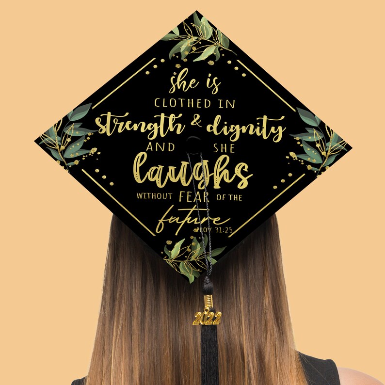 Custom Printed Grad Cap Topper Motivative Grad Cap Topper - Etsy
