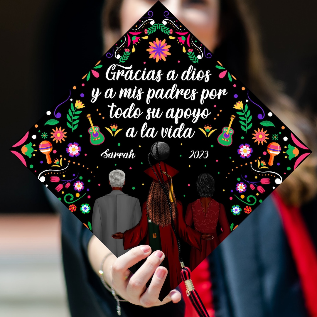 Personalized Mexican Graduation Cap Topper, Latina Grad Cap Topper ...