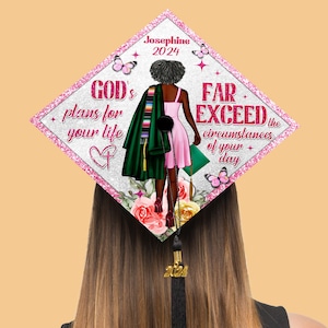 Custom God Bible Verse Graduation Cap Topper, Personalized Christian ...