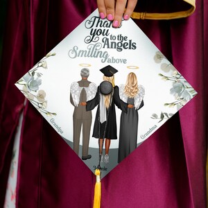 Custom Thank You Parent Graduation Cap Topper,memorial Cap Decoration ...