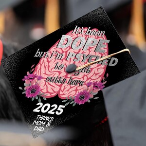 It's Been Dope but I'm Psyched Printed Graduation Cap Topper ...