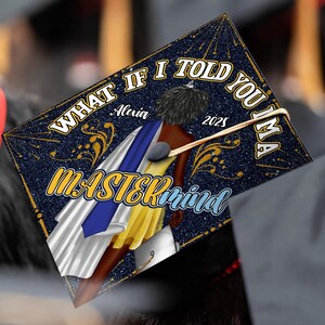 Personalized Graduation Cap Topper Black Girl, What If I Told You I'm A Mastermind Grad Cap ...
