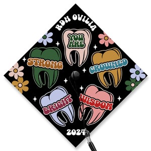 Registered Dental Hygienist Graduation Cap, Personalized RDH Grad Cap ...