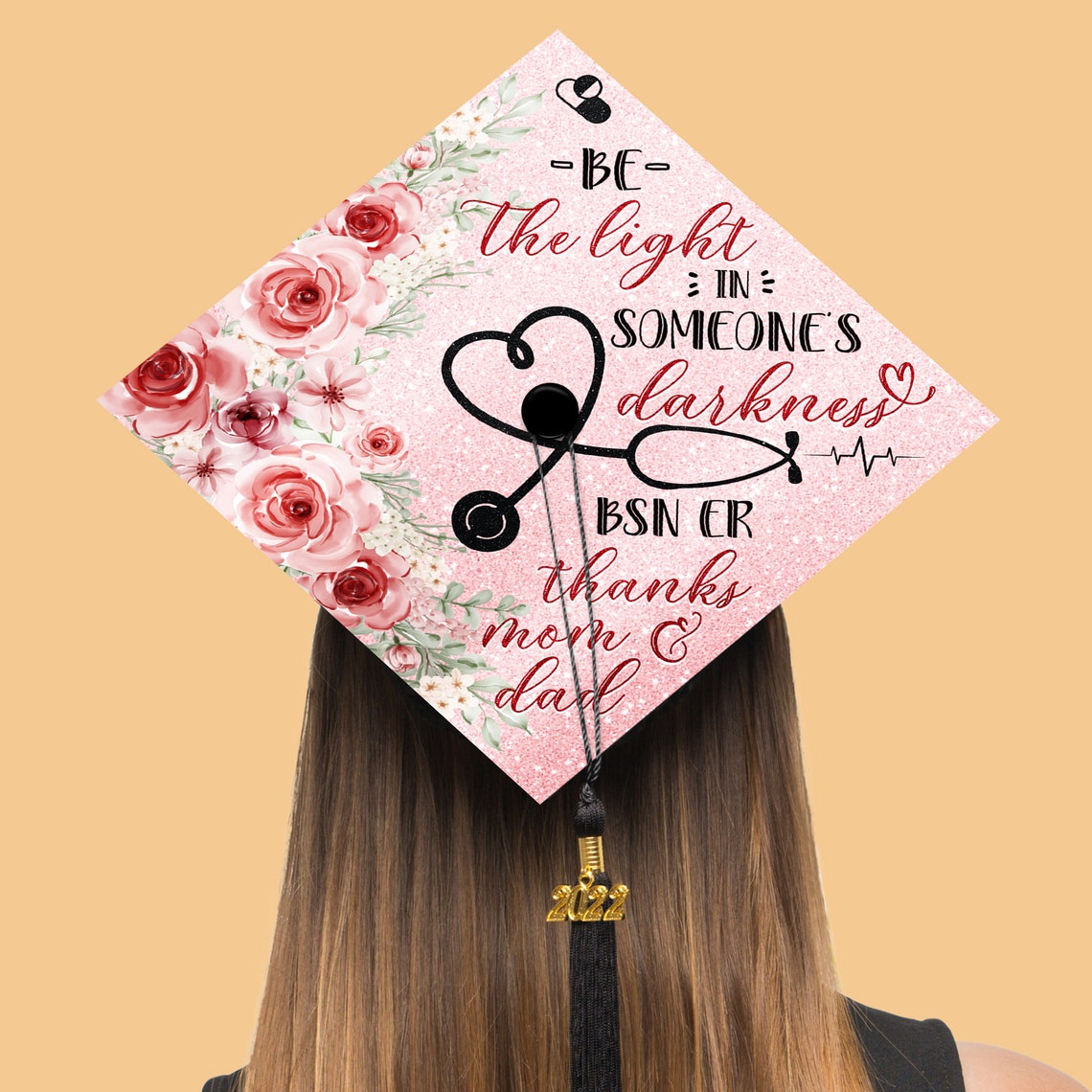 Printed Nurse Grad Cap Topper, Future Registered Nurse RN Gift, Nursing ...