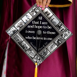 Custom Photo All That I Am & Hope to Be Graduation Cap Topper - Etsy