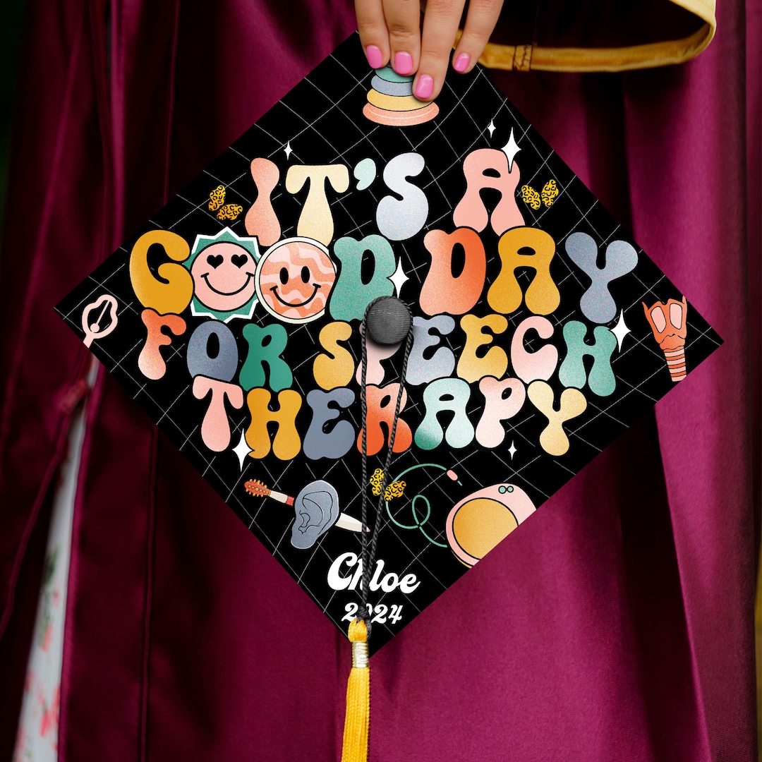Personalized Speech Therapy Graduation Cap, SLP Grad Cap Topper, SLP ...