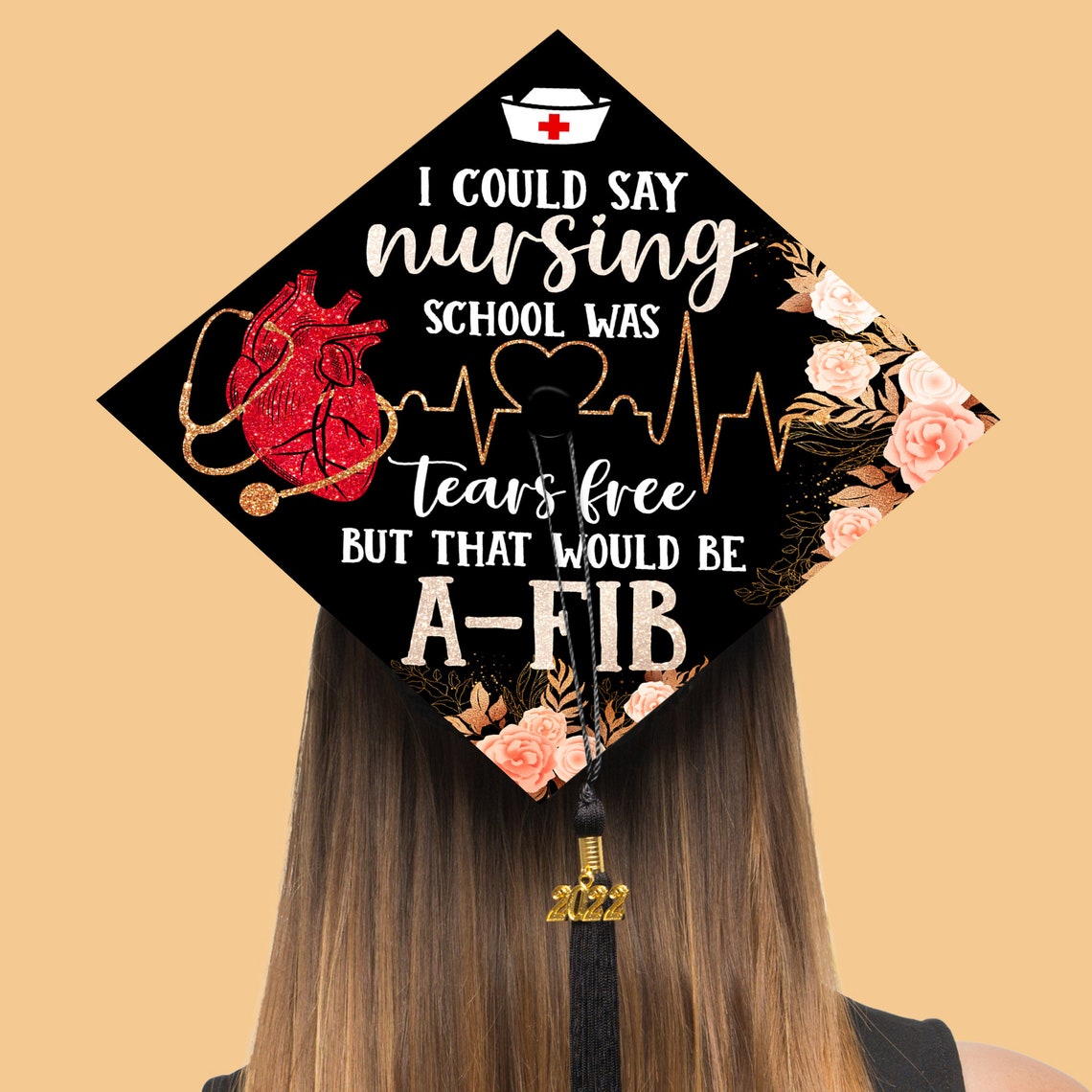 Nurse Graduation Cap Topper RN Grad Cap Topper Nursing - Etsy