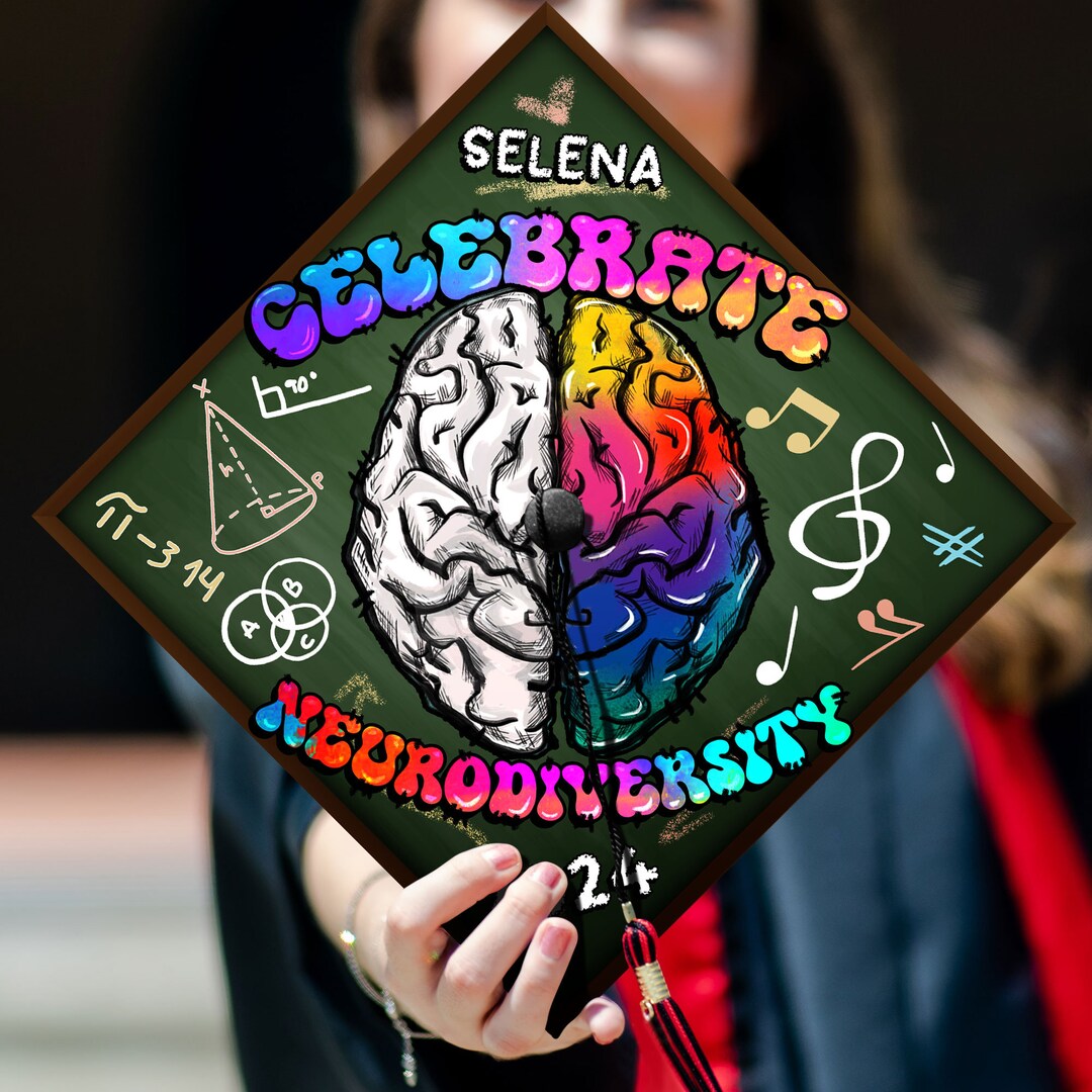 Custom Celebrate Neurodiversity Grad Cap, Personalized Neuro Nurse RN ...