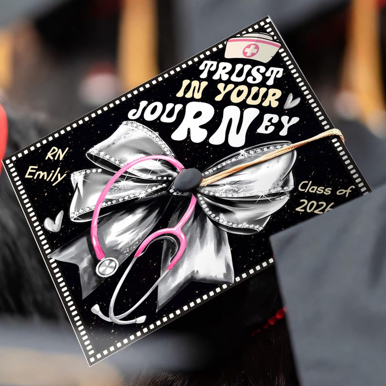 Personalized RN Graduation Cap Topper, Custom Nurse Hat Decoration - Etsy