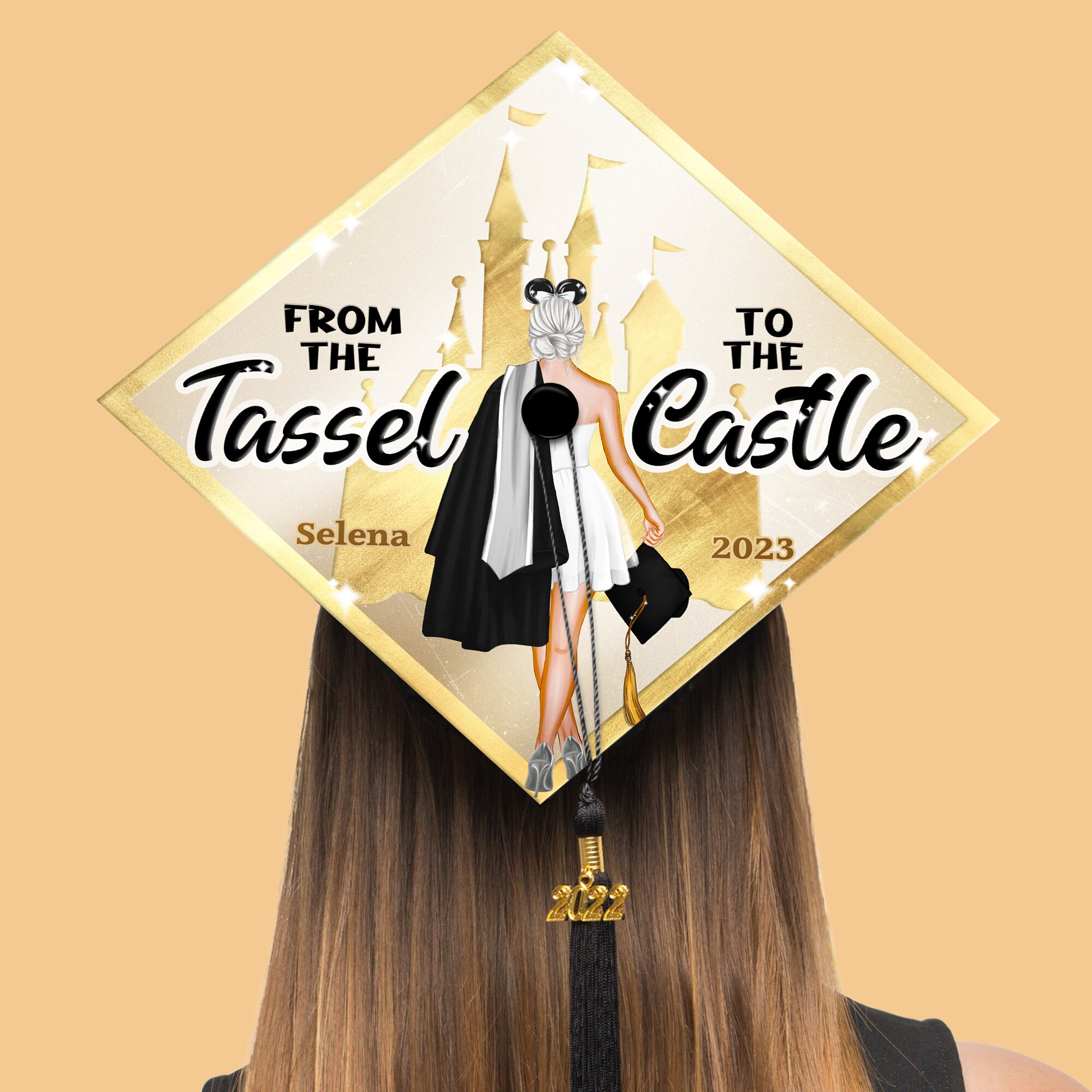 Personalized Graduation Cap Topper Custom Disney Grad Cap - Etsy