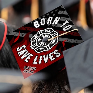Future Firefighter Graduation Cap Topper, Custom Firefighter Grad Cap ...