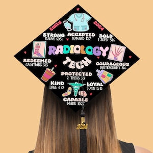 Radiology Tech Graduation Cap Topper, Personalized Rad Tech Grad Cap ...