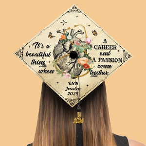 Personalized Nursing RN Graduation Cap, Nurse Grad Cap Topper, BSN ...