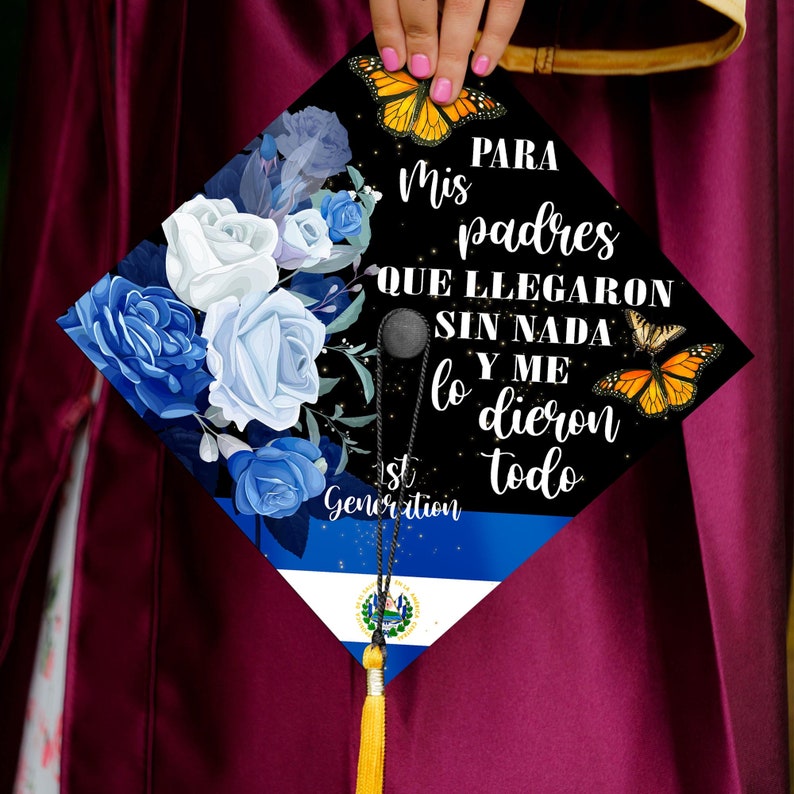 El Salvador Graduation Cap Topper Latina Grad Cap Topper - Etsy