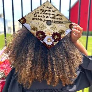I Chose My Path but God Ordered My Steps Grad Cap, Custom Latin Cap ...