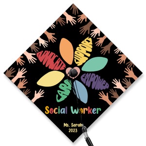 Personalized Social Worker Graduation Cap Topper, Customized Social ...