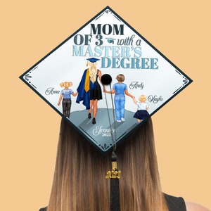 Custom Mommy Did It Graduation Cap Topper, Personalized Mom and Child ...