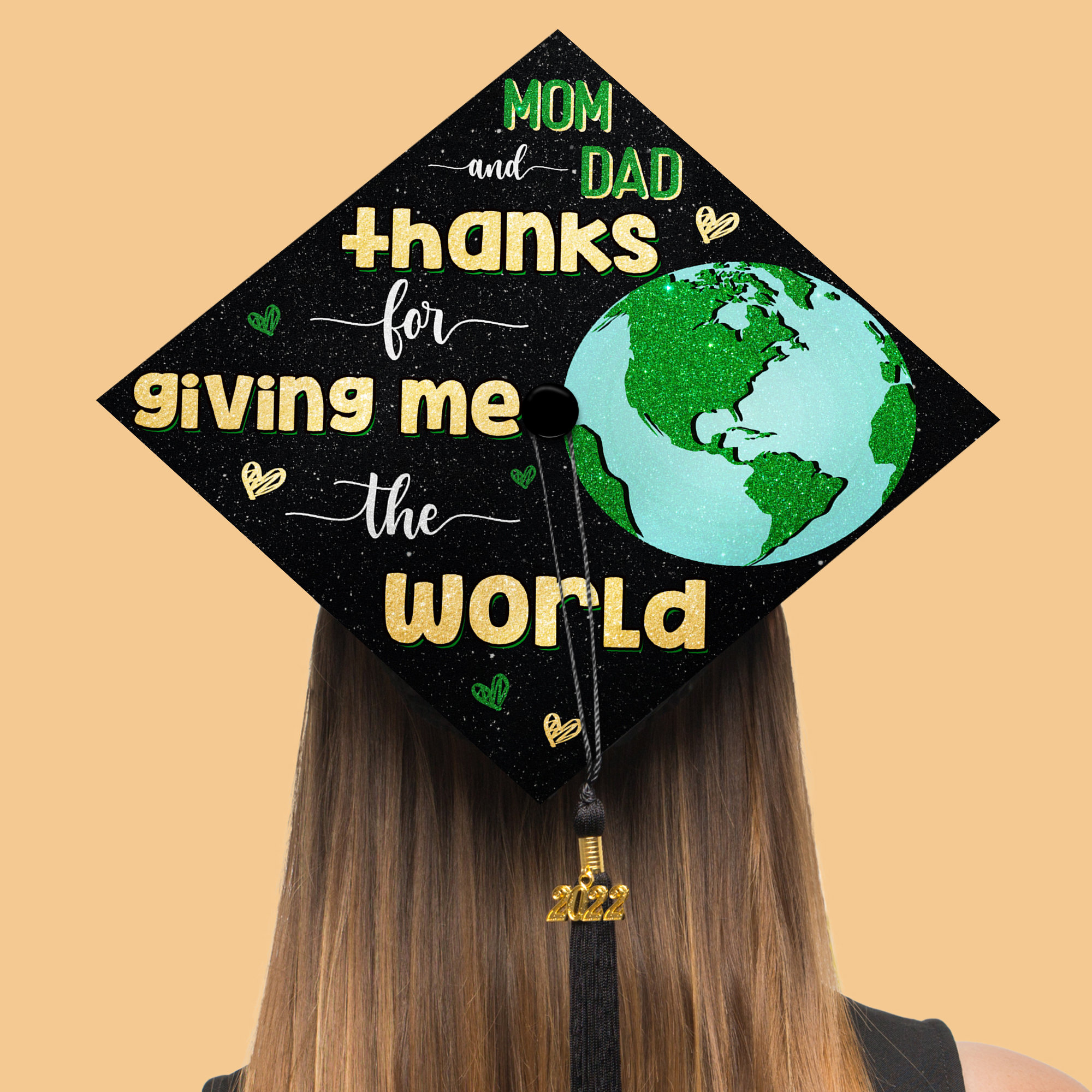 Graduation Cap Design Thanks Mom And Dad