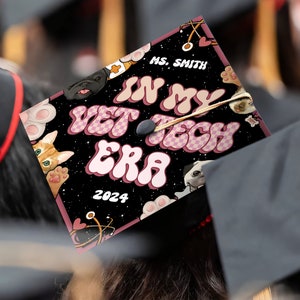 Personalized in My Vet Tech Era Printed Graduation Cap Topper ...