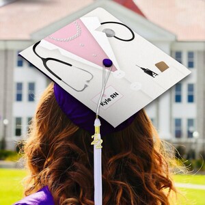 Doctor Uniform Graduation Cap, Medical School Grad Cap Topper ...