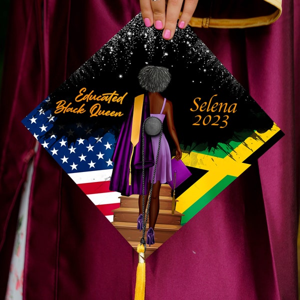 Graduation Cap Topper African American - Etsy