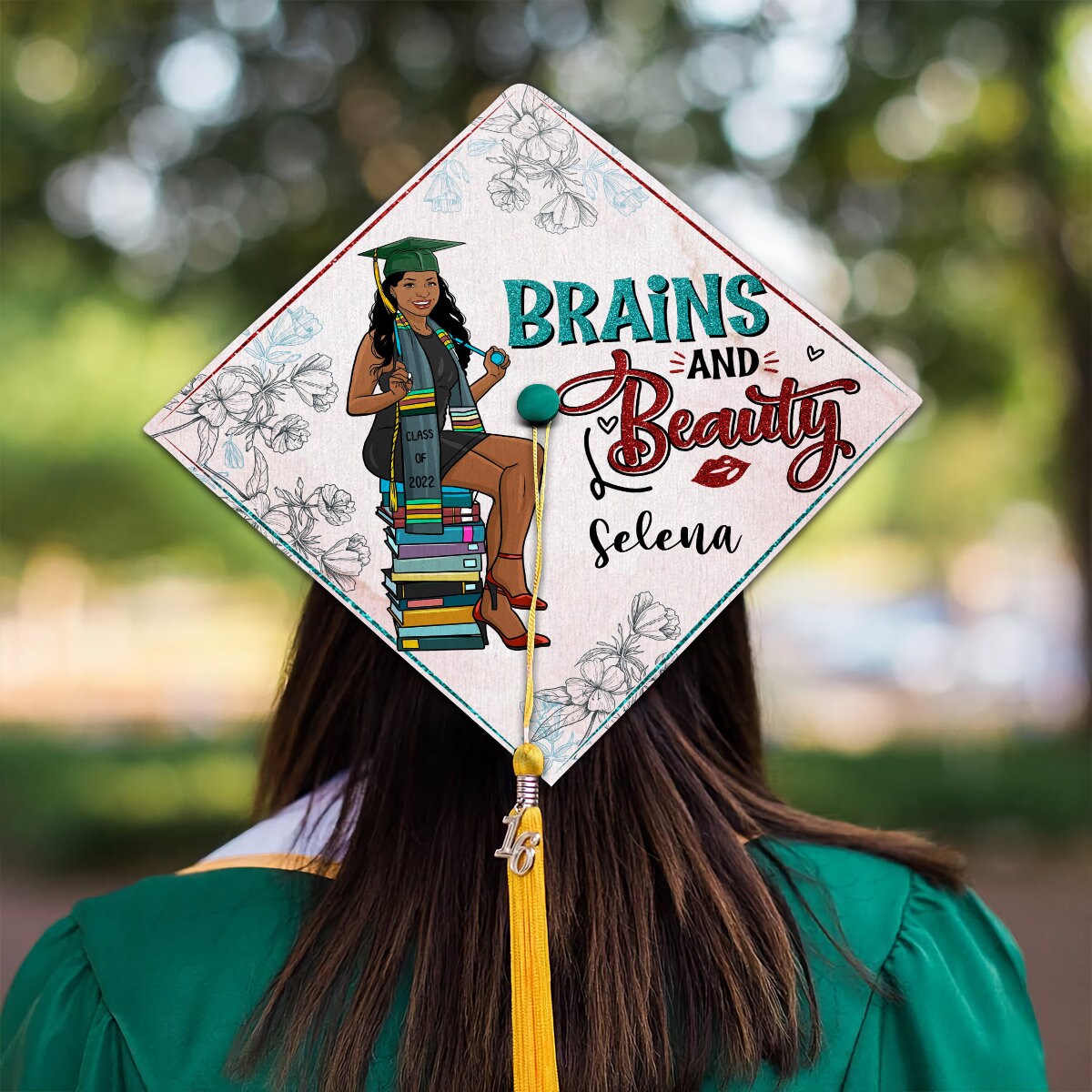 Brains and Beauty Graduation Cap Nursing Grad Cap Topper - Etsy