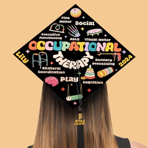 Customized Occupational Therapy Grad Cap, OT Graduation Cap Decorations ...