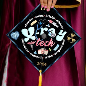 Personalized Xray Tech Graduation Cap Topper, Radiology Tech Grad Cap ...