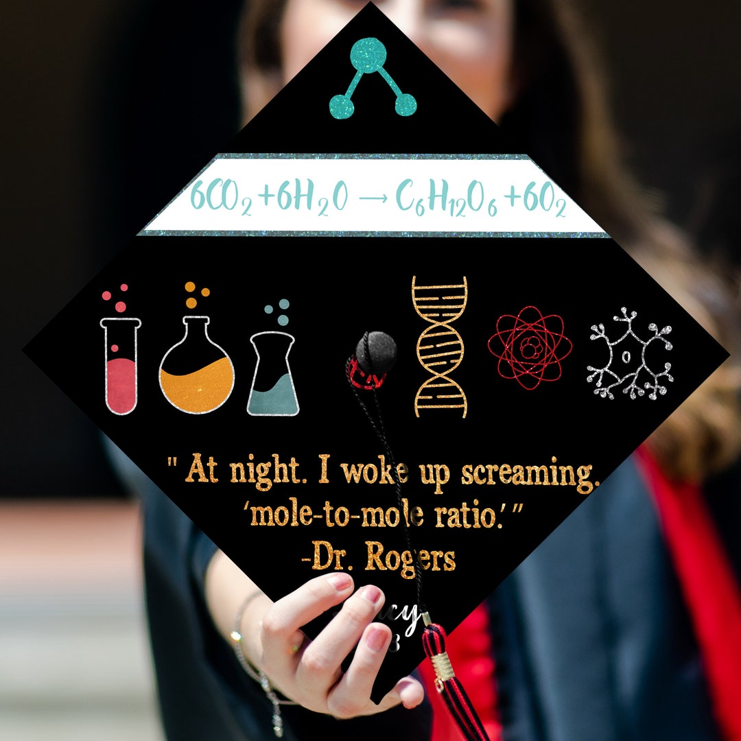 Printed Chemical Engineer Grad Cap Topper, Funny Grad Cap Topper ...