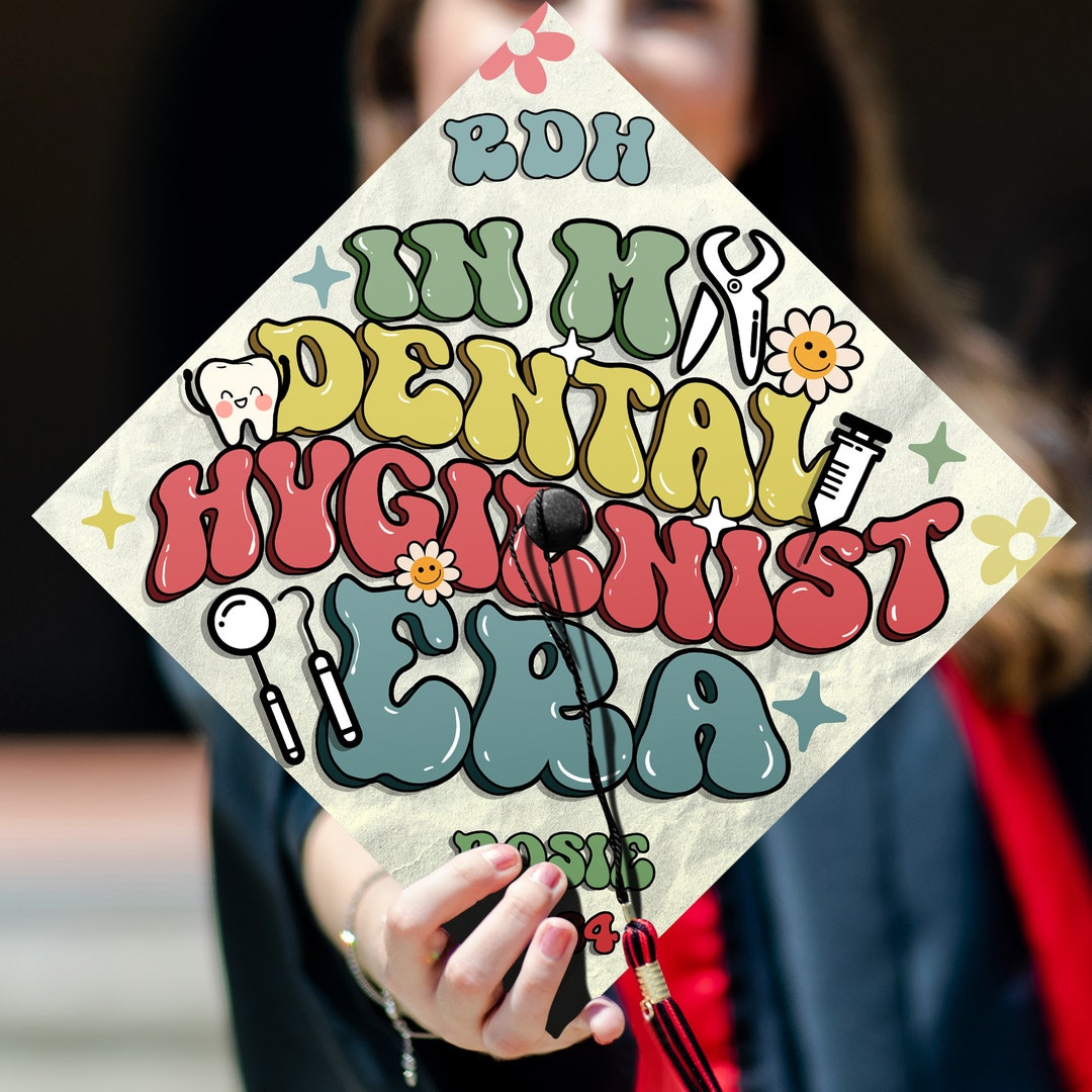 In My Dental Hygienist Era Graduation Cap, Personalized RDH Grad Cap ...