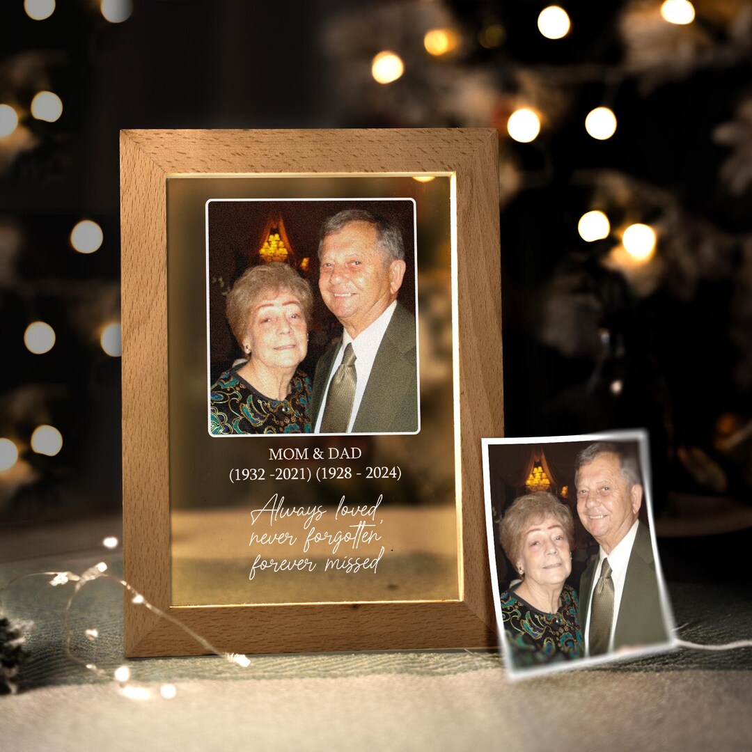 Custom Acrylic Frame With Light, Personalized Photo Acrylic Light ...