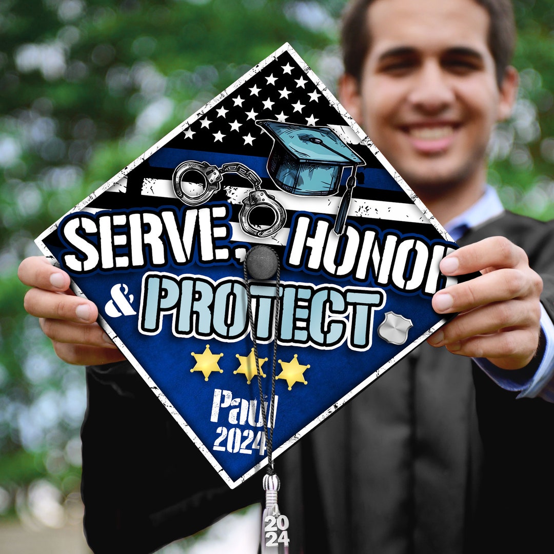 Personalized Future Police Officer Grad Cap, Police Officer Graduation ...