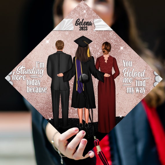 Graduation Cap Design Thanks Mom And Dad