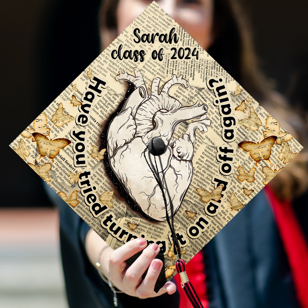 Funny CVICU Cardiac Nurse Graduation Cap, Customized Cardiology Student ...