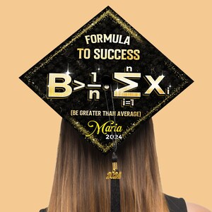 Custom Mathematics Grad Cap Topper, Personalized Math Major Graduation ...