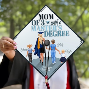 Custom Mommy Did It Graduation Cap Topper, Personalized Mom and Child ...