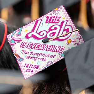The Lab is Everything Printed Graduation Cap Topper, Medical Lab ...