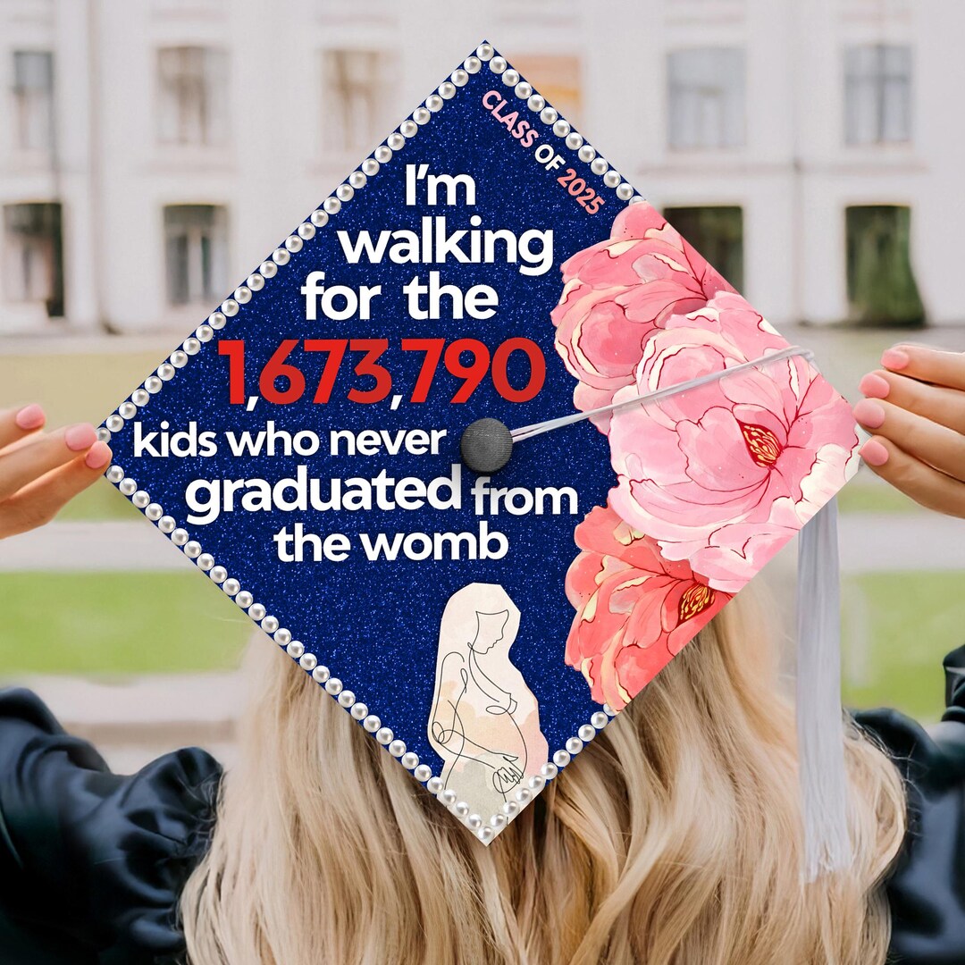 Custom Conservative Grad Cap Topper, Custom Pro-life Christian ...