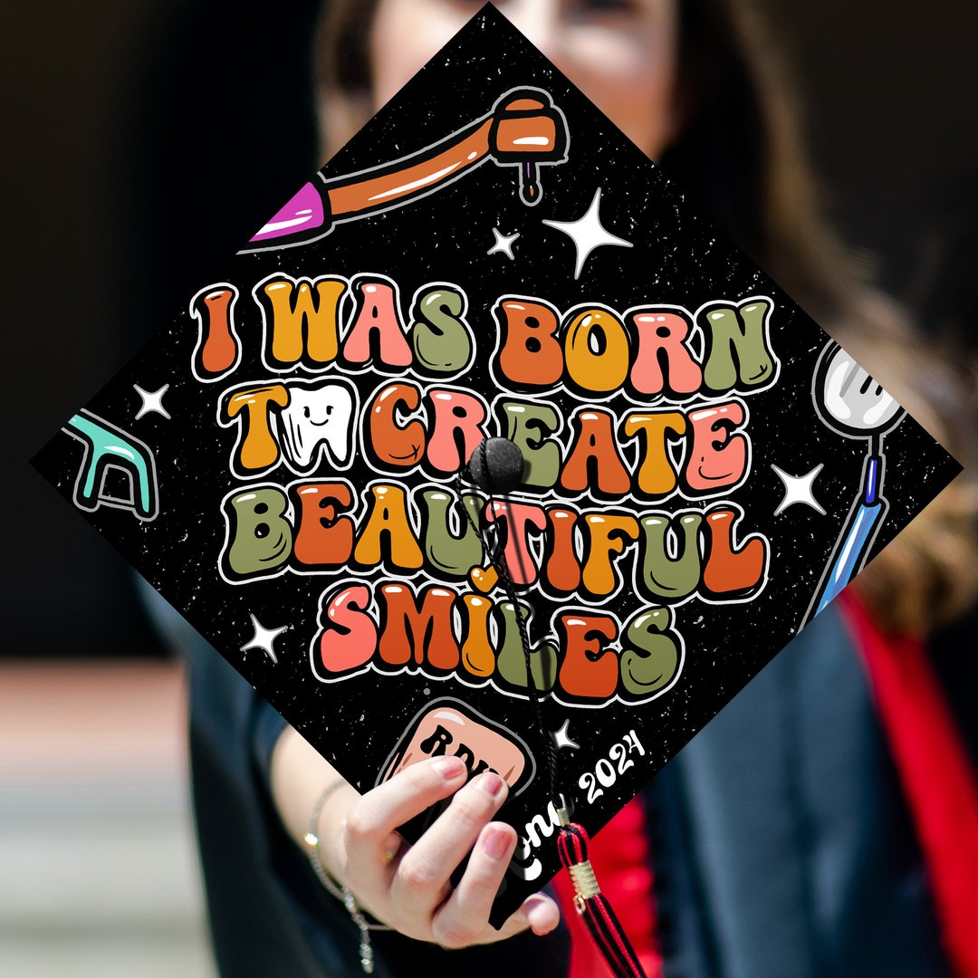 Personalized Dental Hygienist Graduation Cap, RDH Grad Cap Topper to ...