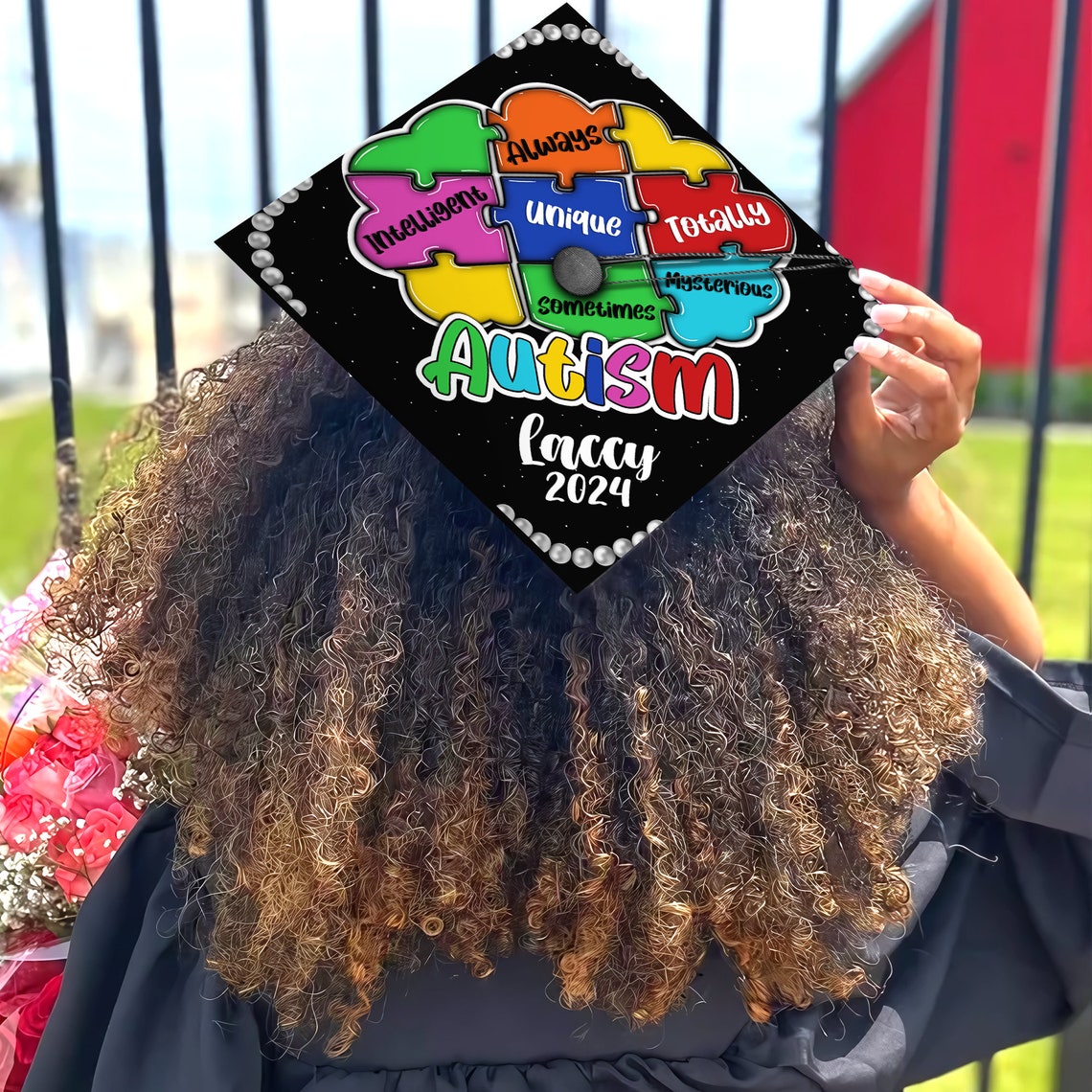 Personalized Autism Awareness Graduation Cap Topper, Custom Special ...