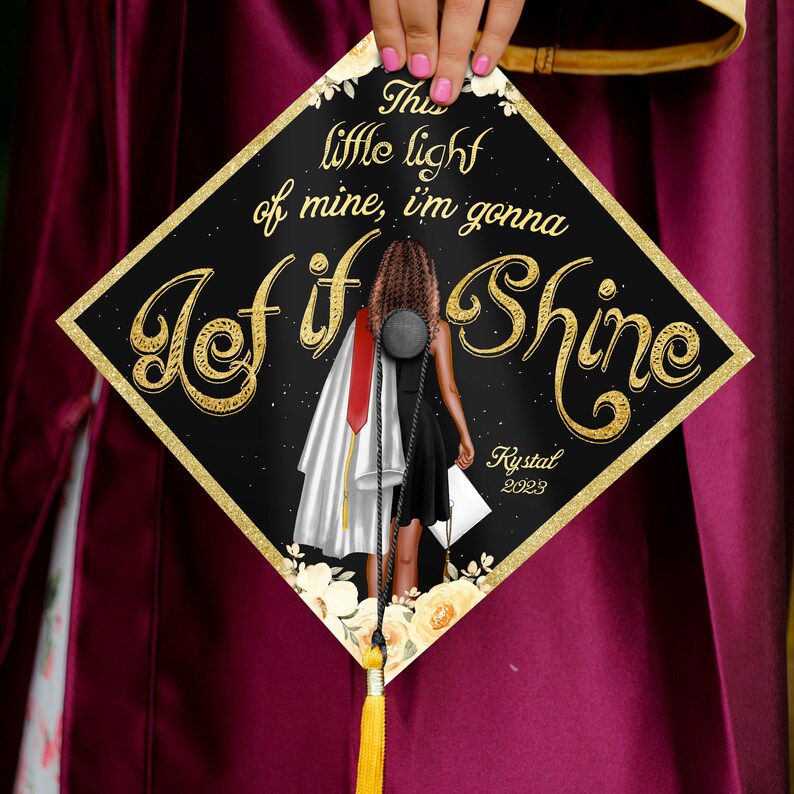 Motivate Quote Printed Graduation Cap Topper, Personalized Graduation ...