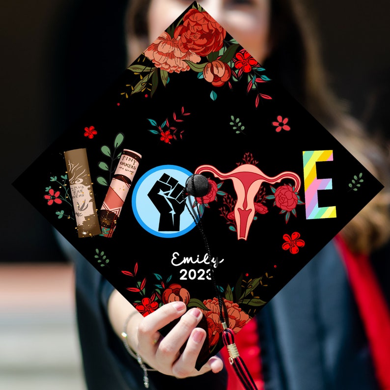 Personalized Feminist Graduation Cap, Custom Feminism Grad Cap Topper ...
